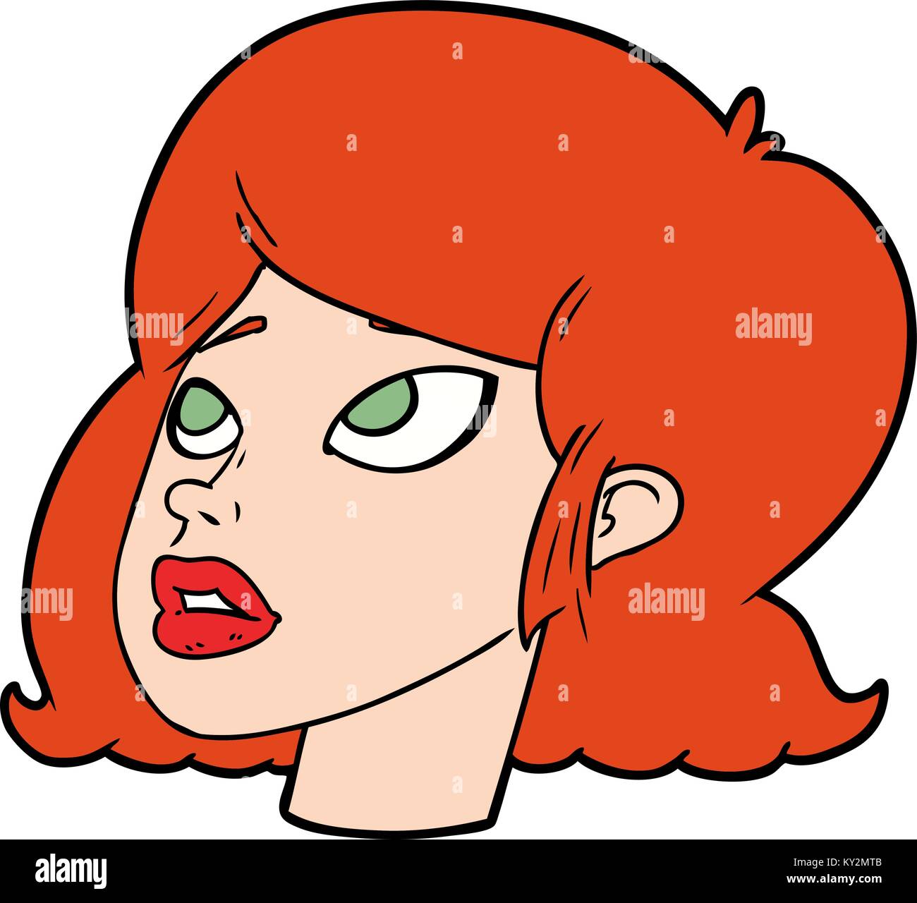 Redhead cartoon character female hi-res stock photography and images ...