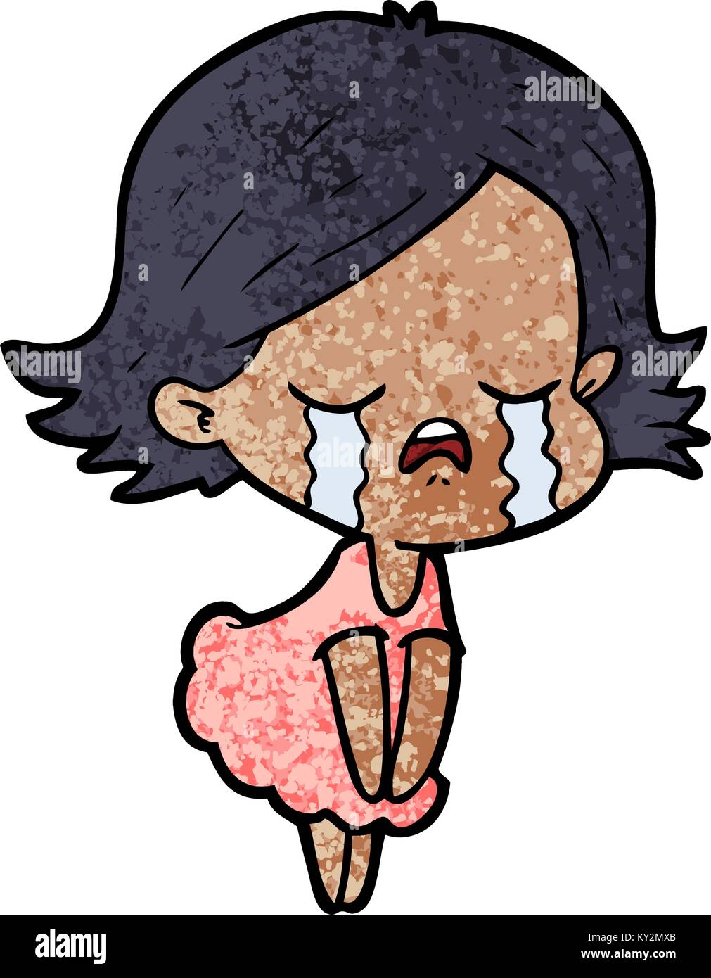 cartoon girl crying Stock Vector Image & Art - Alamy
