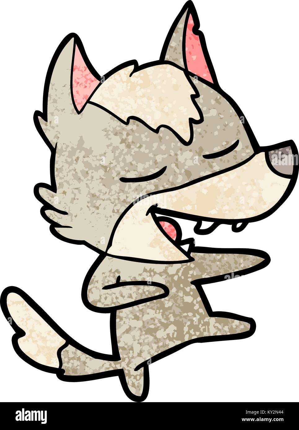 cartoon wolf laughing Stock Vector Image & Art - Alamy