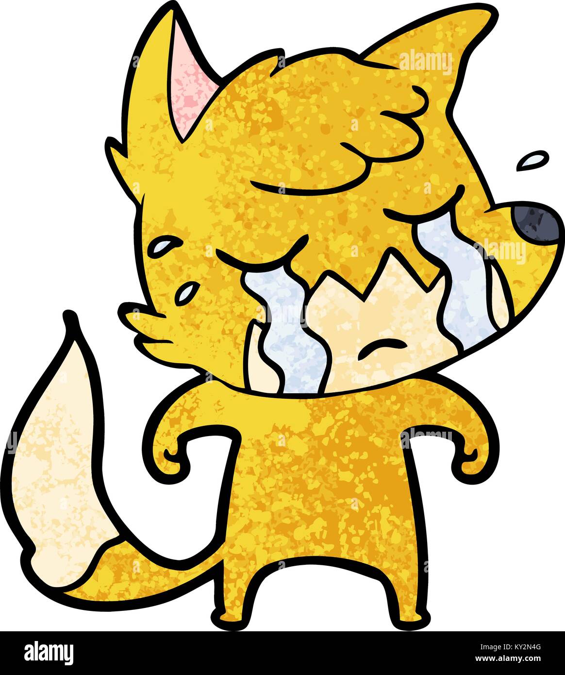 crying fox cartoon Stock Vector Image & Art - Alamy