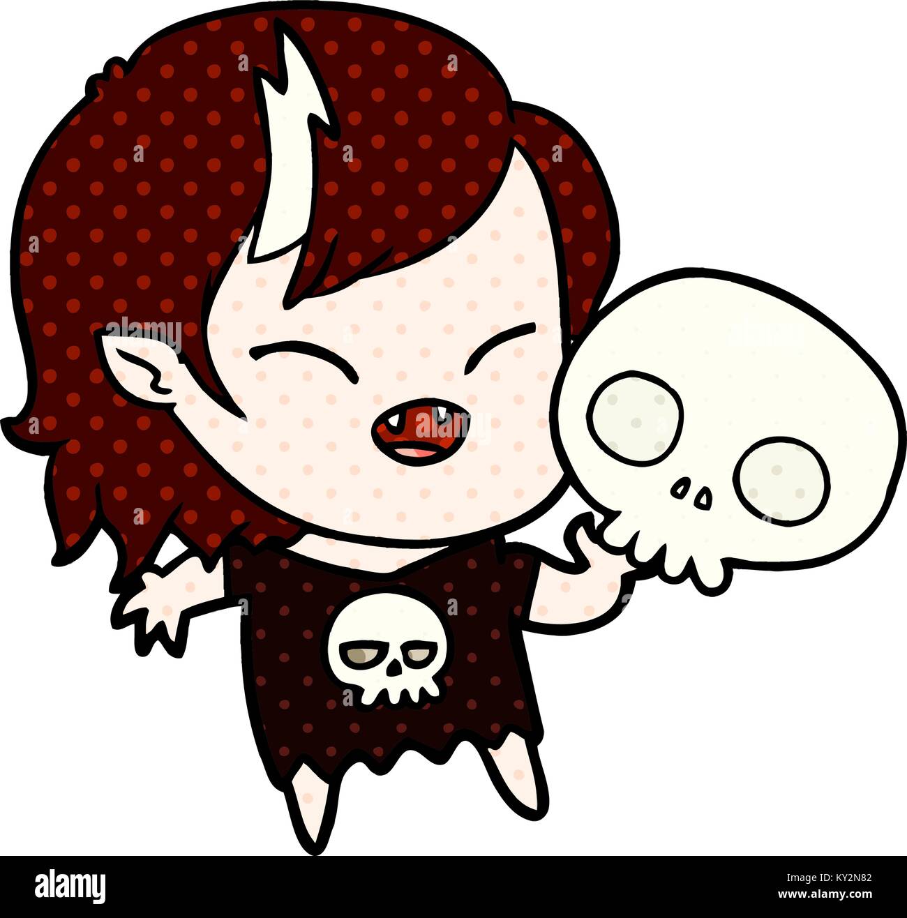 cartoon laughing vampire girl Stock Vector Image & Art - Alamy