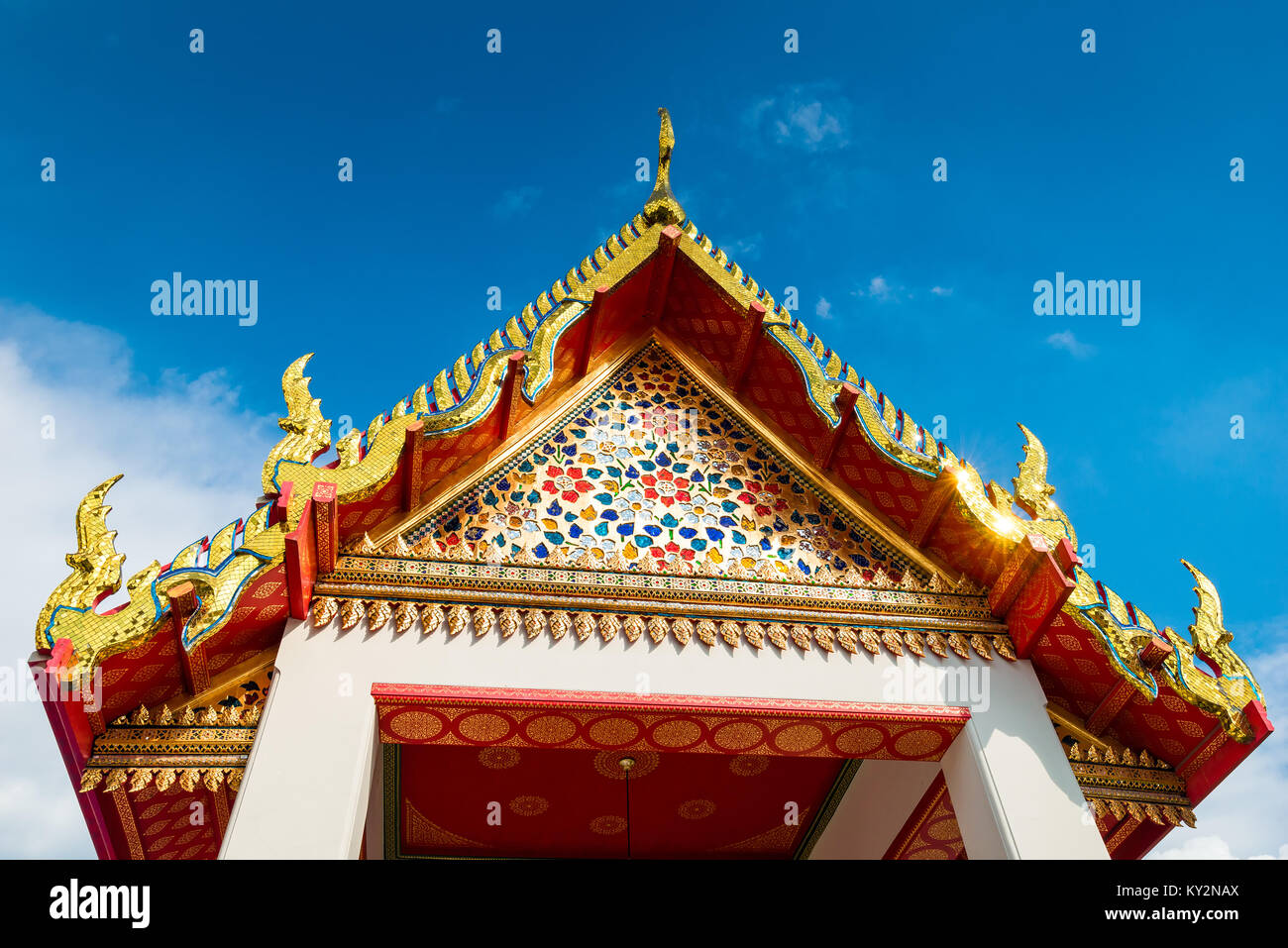 beautiful decorative elements temple architecture in Bangkok, Thailand ...