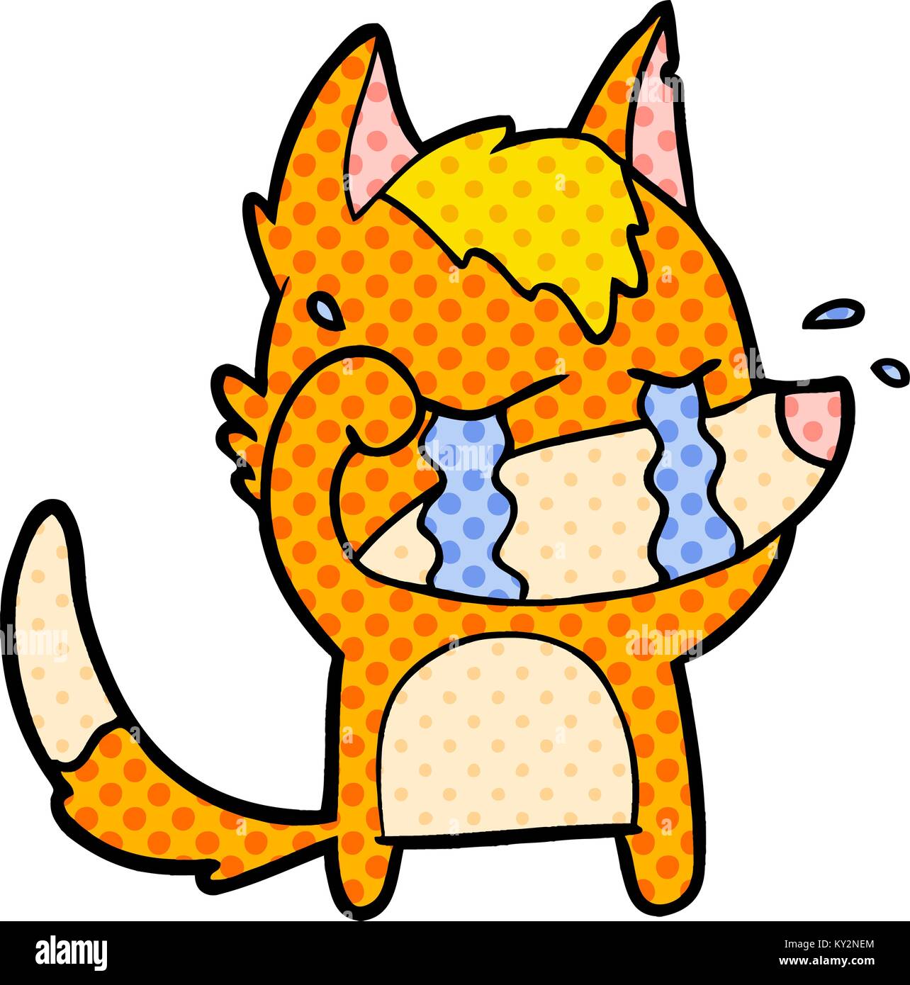 sad little fox cartoon character Stock Vector Image & Art - Alamy