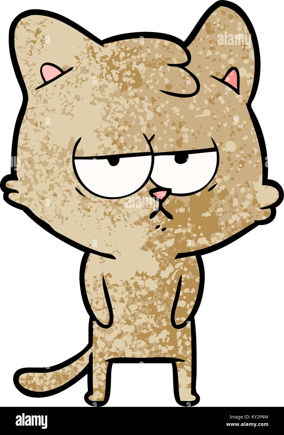 bored cartoon cat Stock Vector Image & Art - Alamy