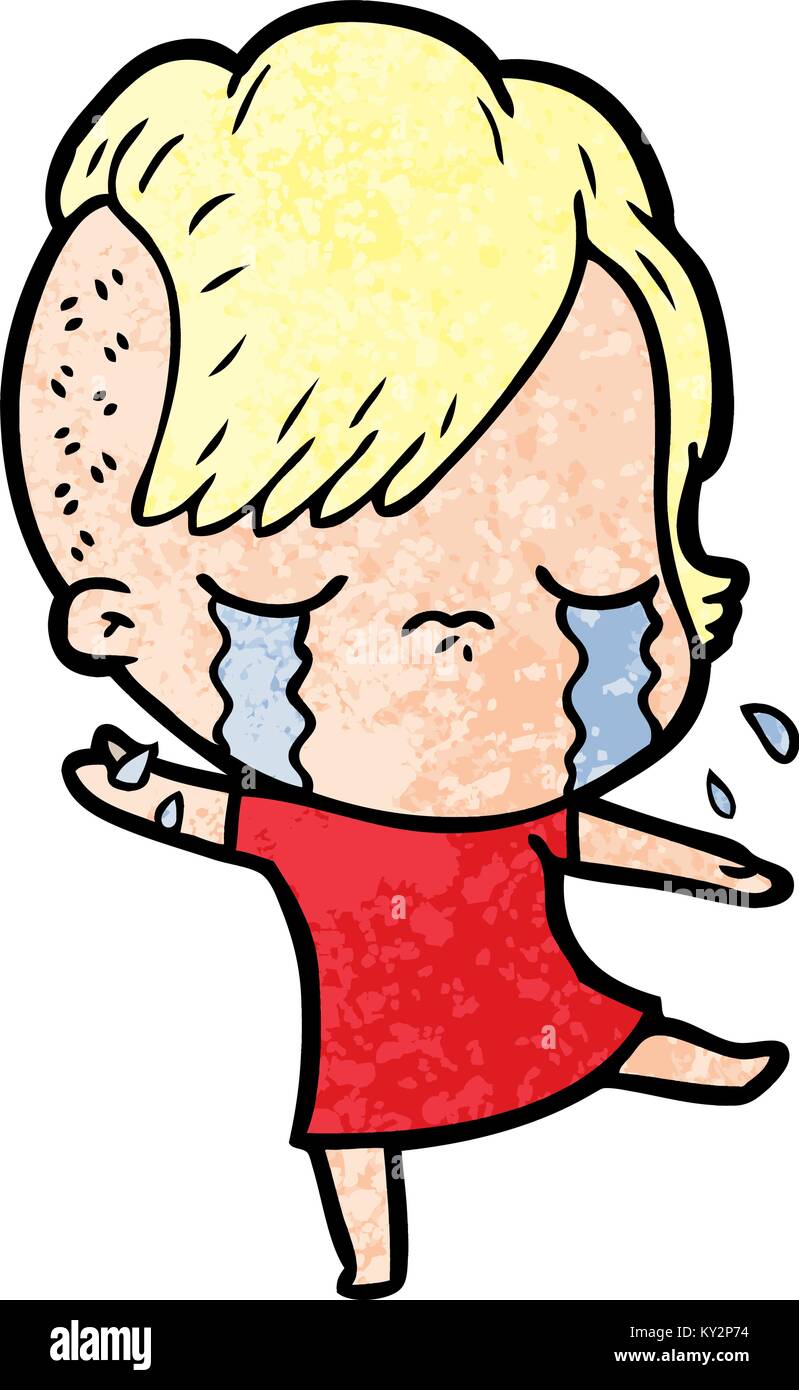 cartoon crying girl Stock Vector Image & Art - Alamy