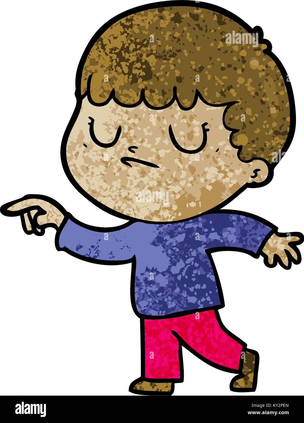 cartoon grumpy boy Stock Vector Image & Art - Alamy