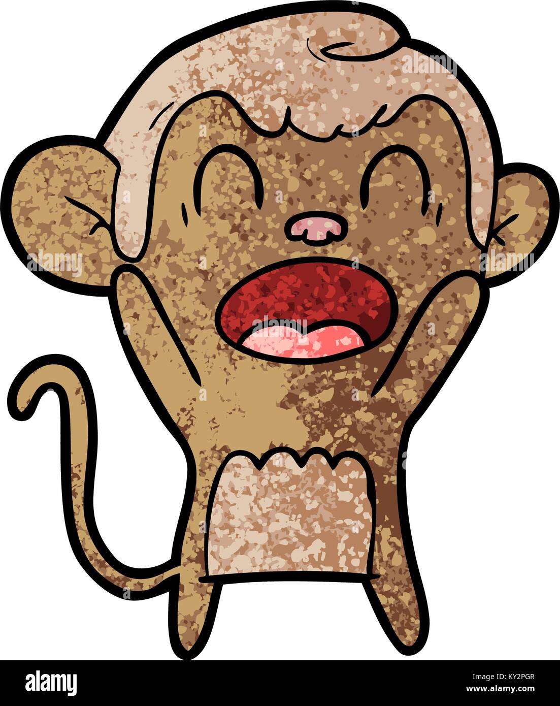 shouting cartoon monkey Stock Vector Image & Art - Alamy