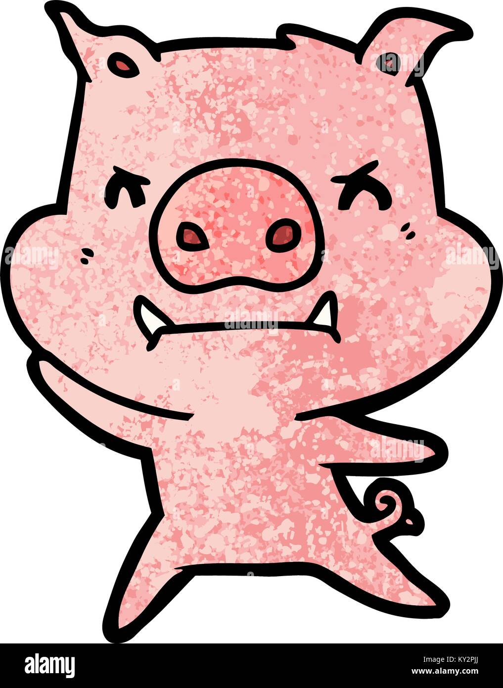angry cartoon pig Stock Vector Image & Art - Alamy