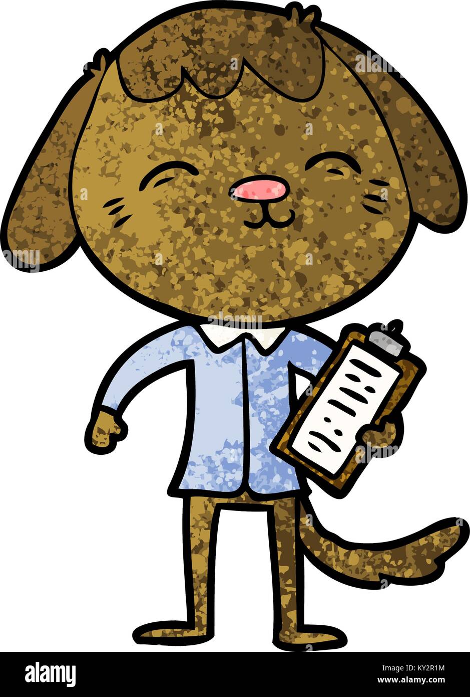 happy cartoon office worker dog Stock Vector Image & Art - Alamy