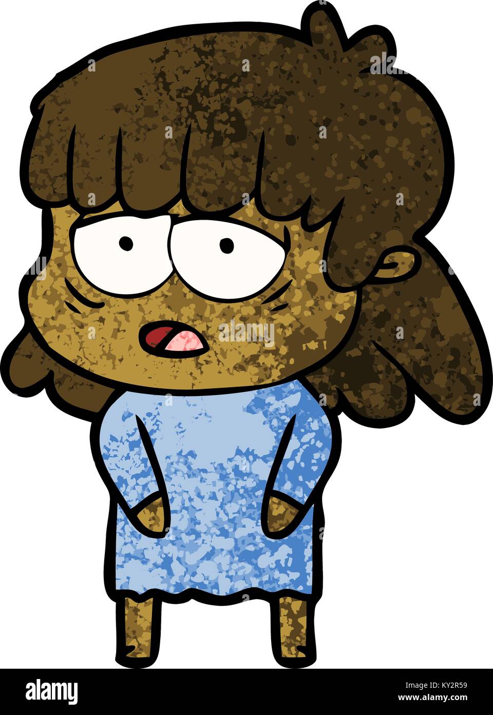 cartoon tired woman Stock Vector Image & Art - Alamy