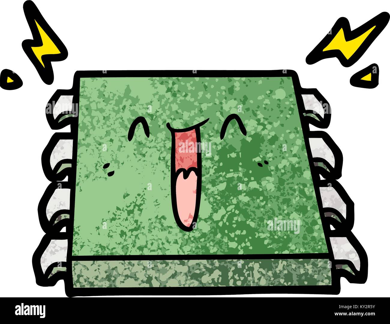 happy computer chip cartoon Stock Vector Image & Art - Alamy