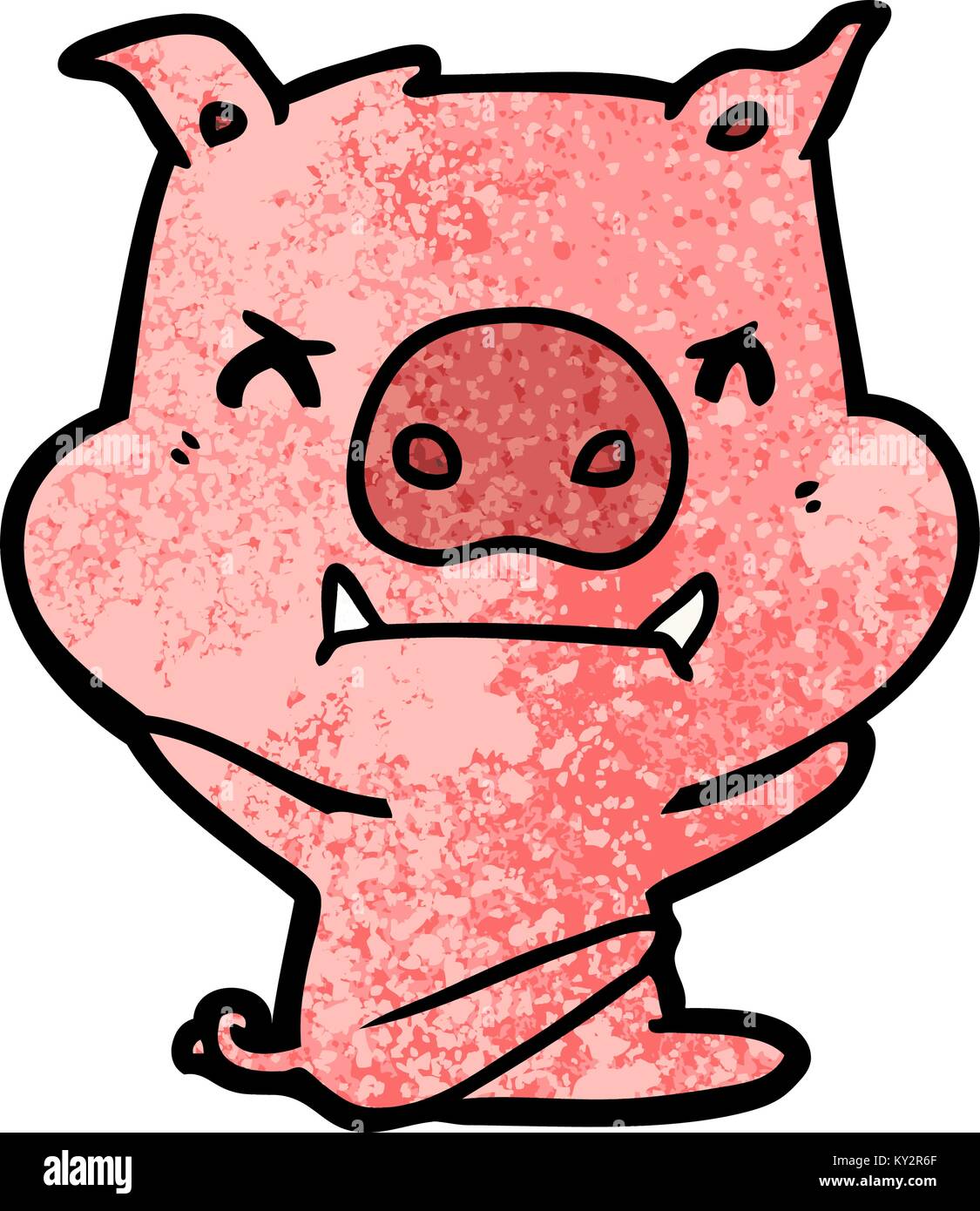 angry cartoon pig throwing tantrum Stock Vector Image & Art - Alamy