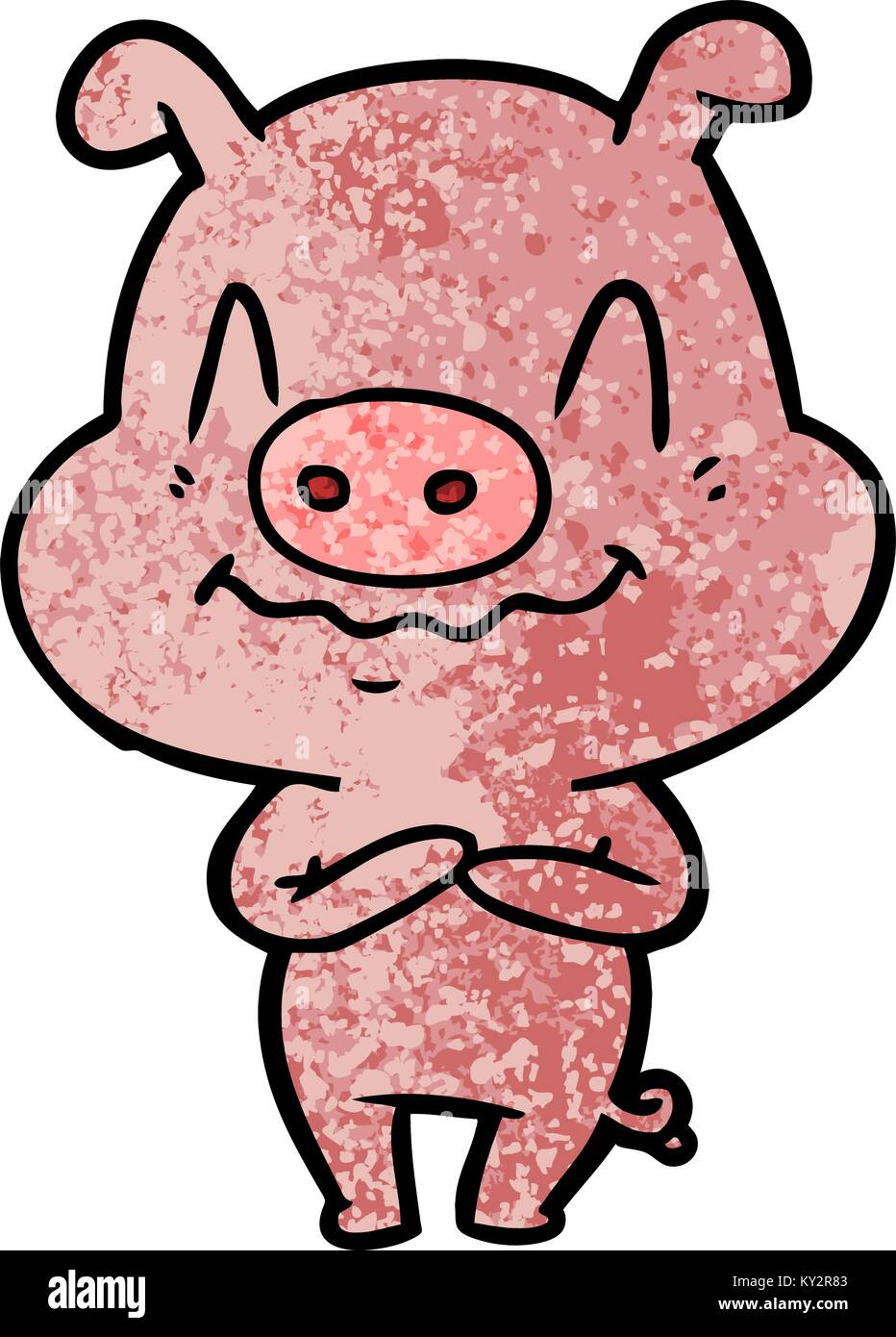nervous cartoon pig Stock Vector Image & Art - Alamy