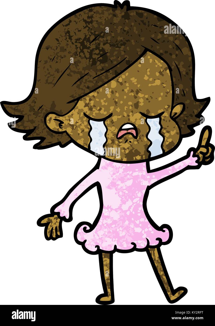 cartoon girl crying Stock Vector Image & Art - Alamy