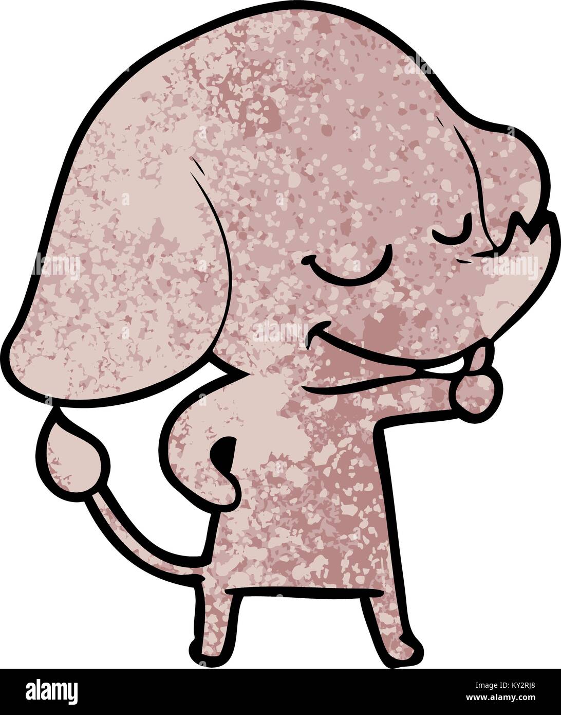 cartoon smiling elephant Stock Vector Image & Art - Alamy