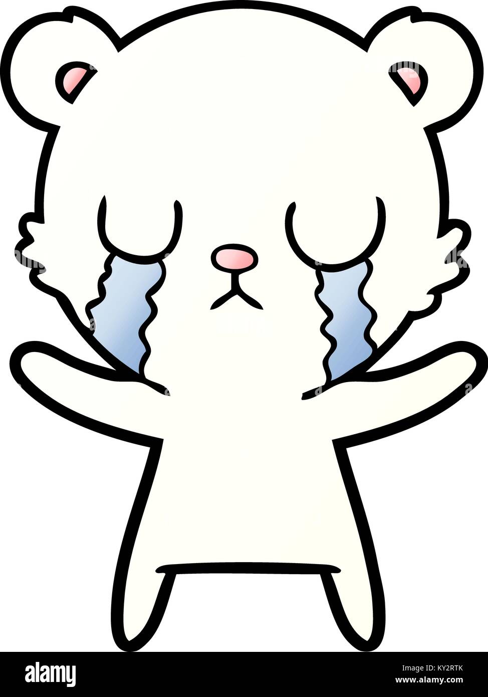 sad little polar bear cartoon Stock Vector Image & Art - Alamy