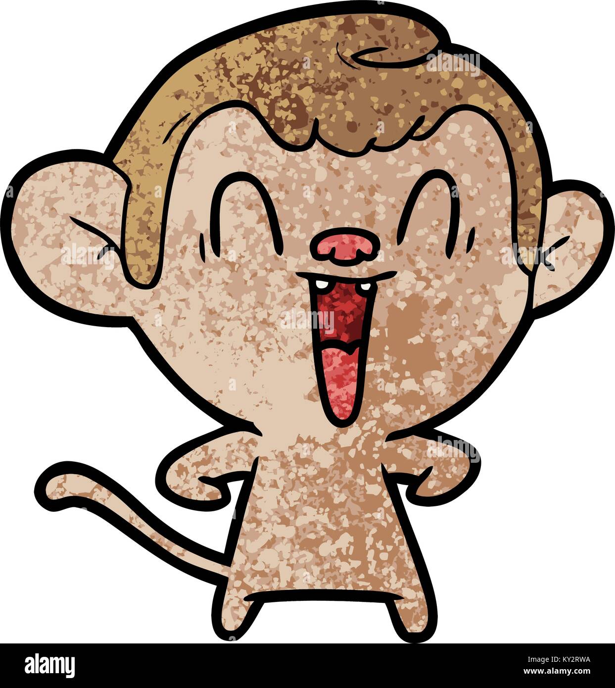 cartoon laughing monkey Stock Vector Image & Art - Alamy