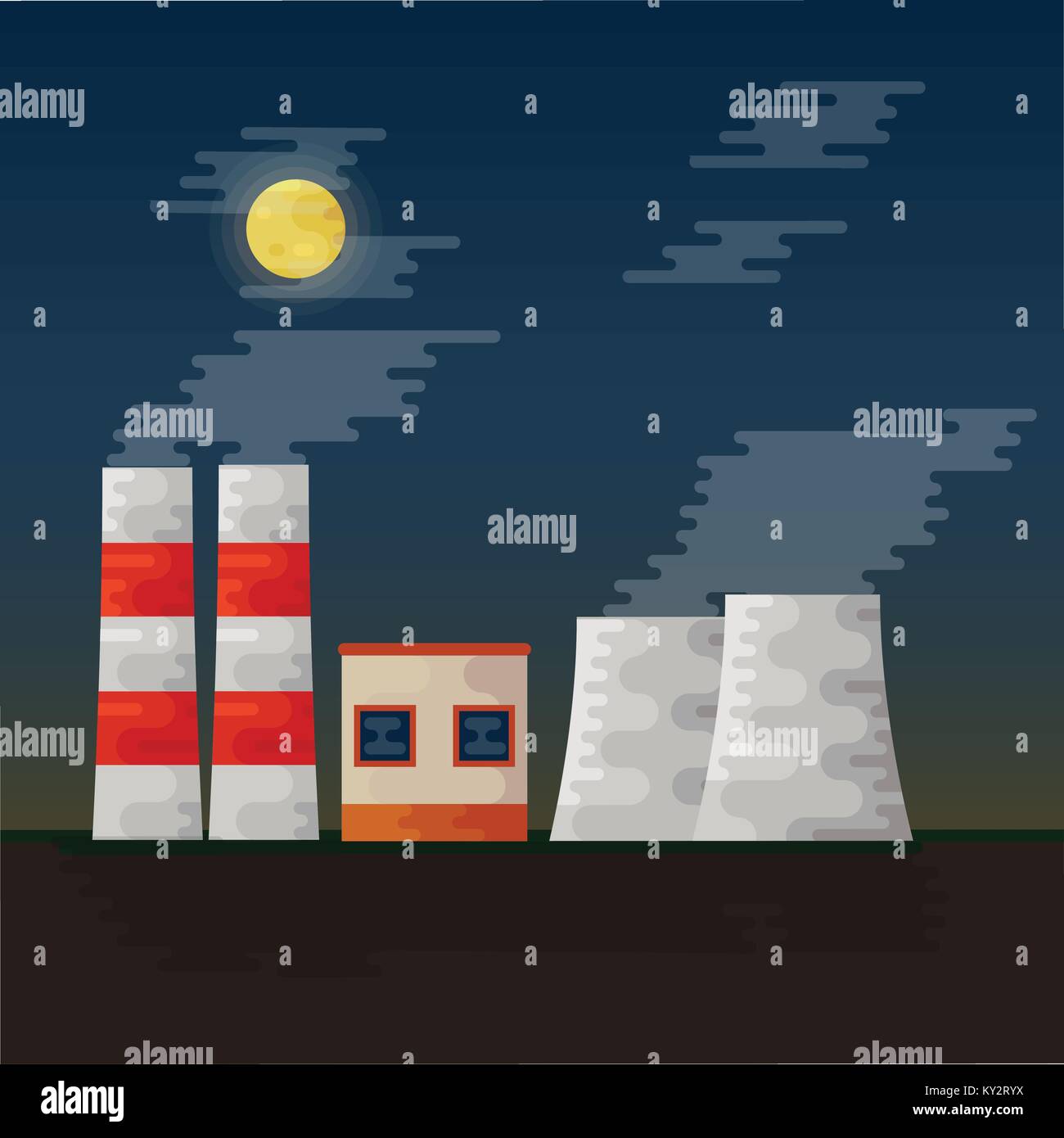 Electricity station vector illustration Stock Vector Image & Art - Alamy