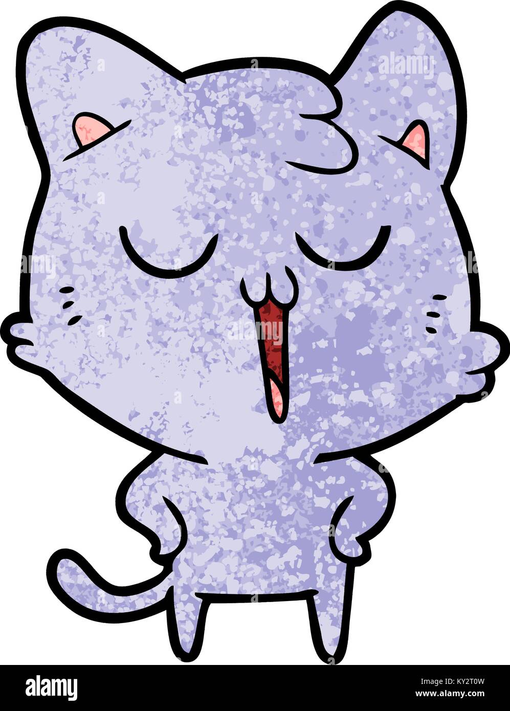 cartoon cat singing Stock Vector Image & Art - Alamy