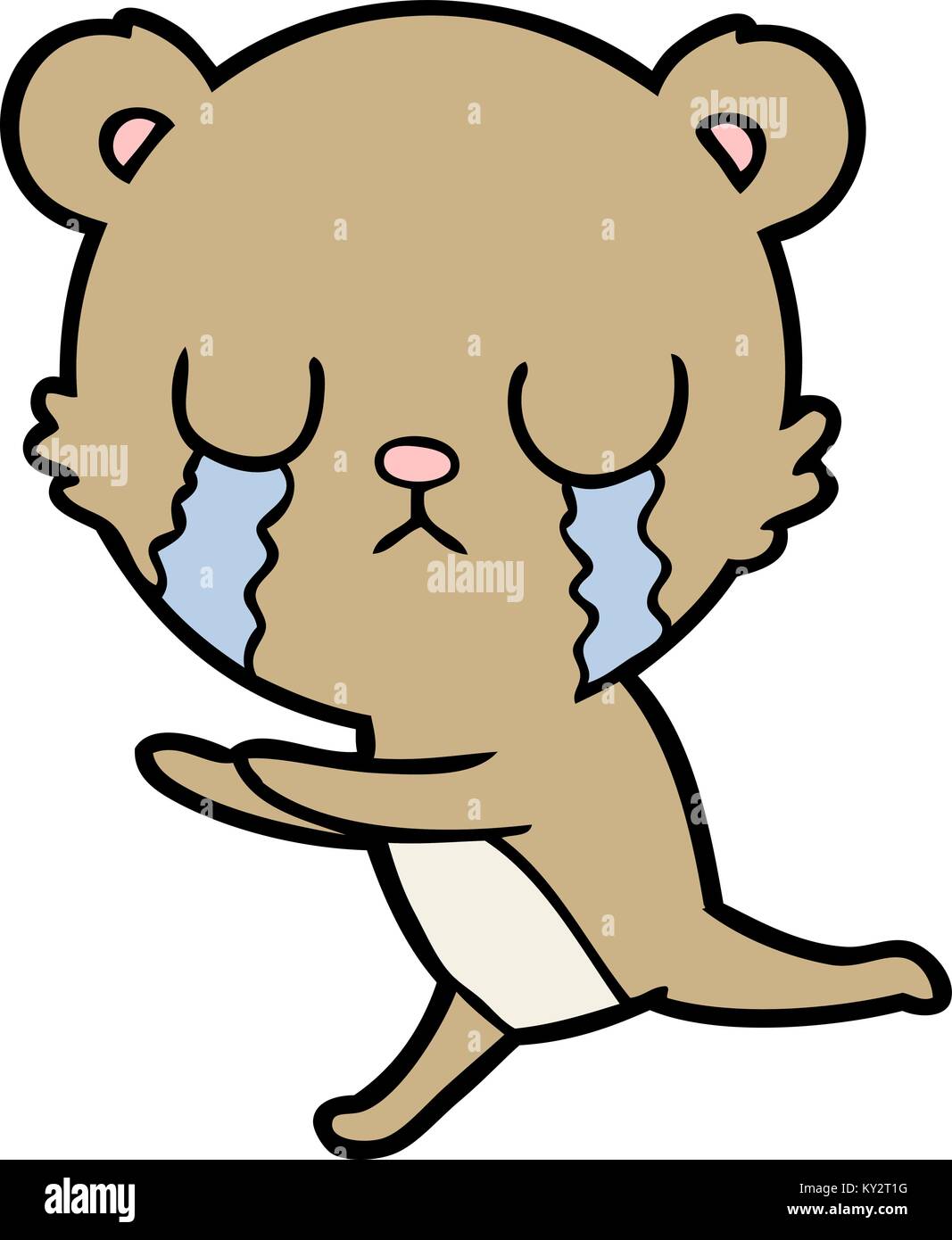 crying bear cartoon character Stock Vector Image & Art - Alamy