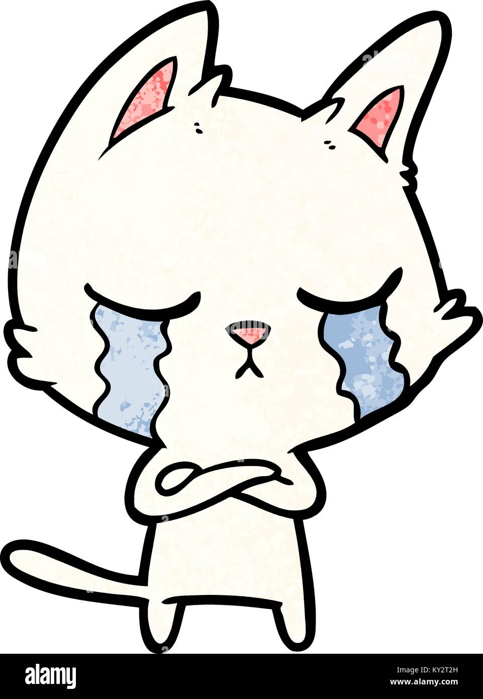 crying cartoon cat Stock Vector Image & Art - Alamy