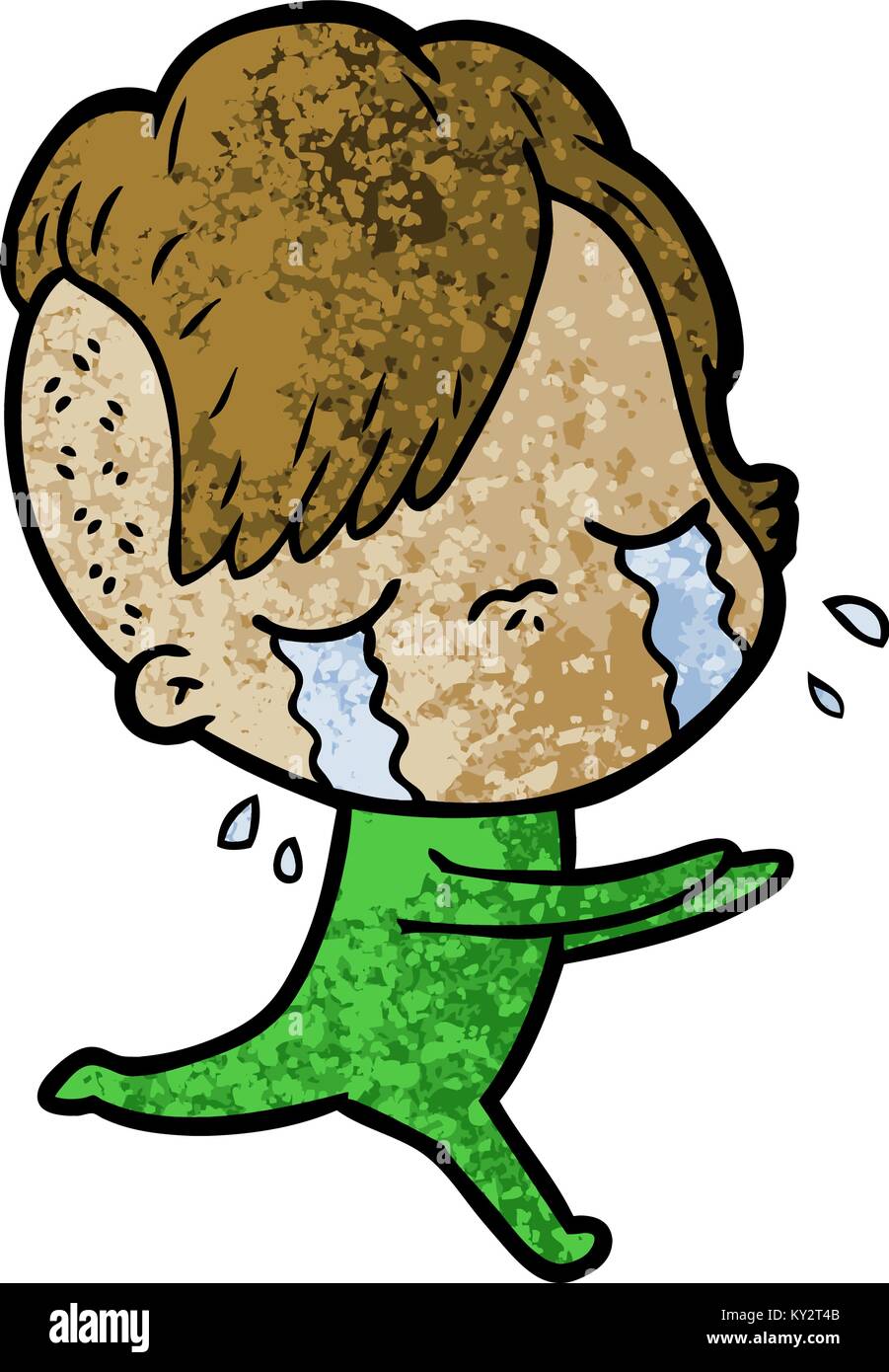 cartoon crying girl Stock Vector Image & Art - Alamy