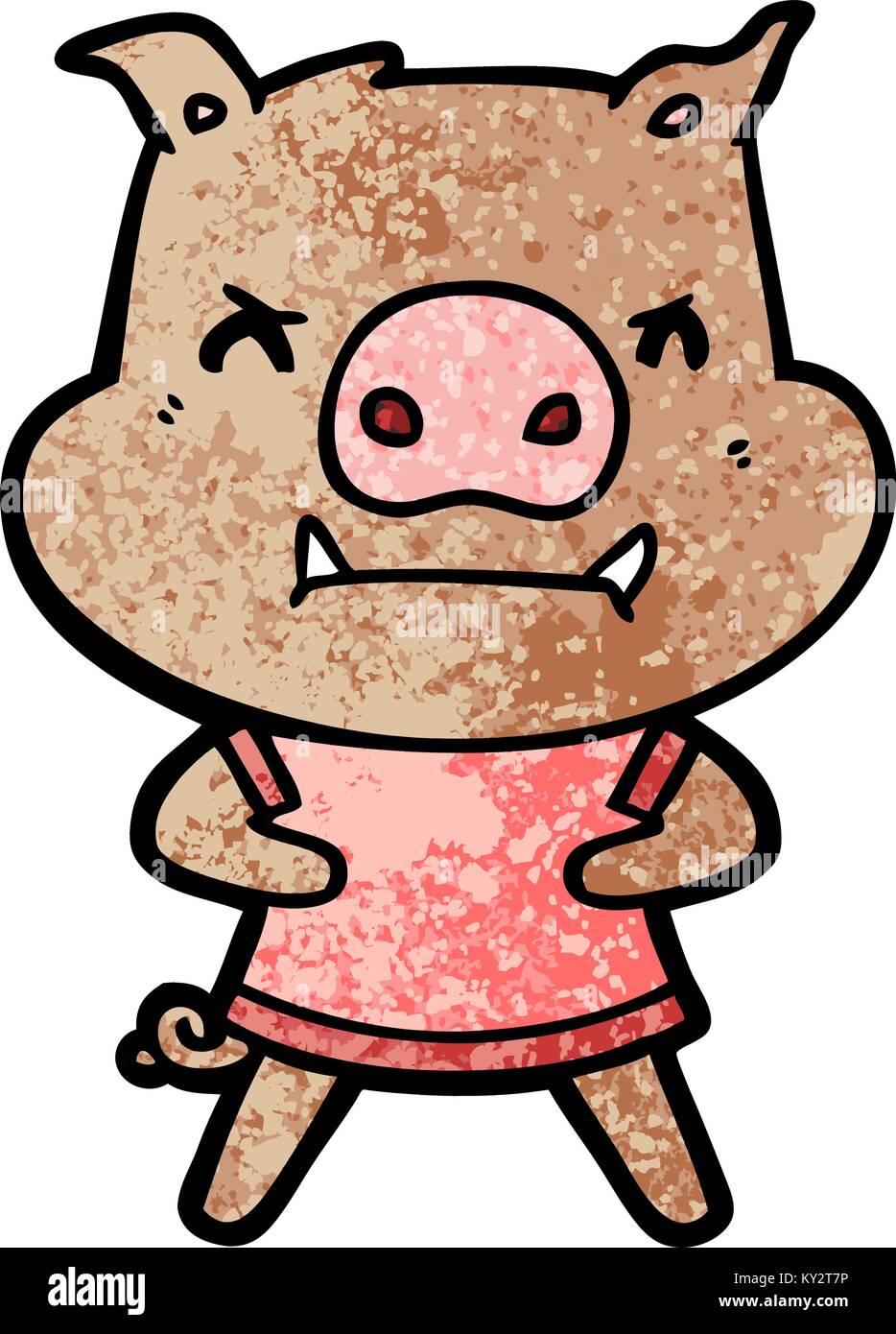 angry cartoon pig Stock Vector Image & Art - Alamy