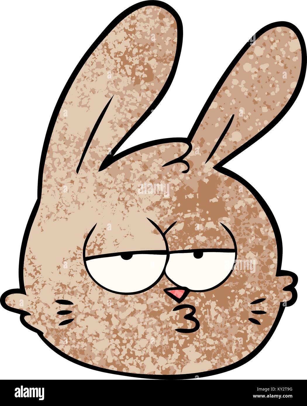 cartoon jaded rabbit face Stock Vector Image & Art - Alamy