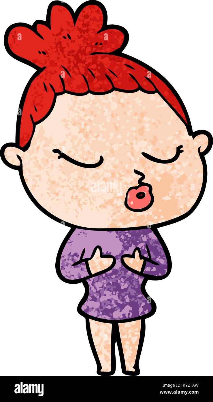 cartoon calm woman Stock Vector Image & Art - Alamy