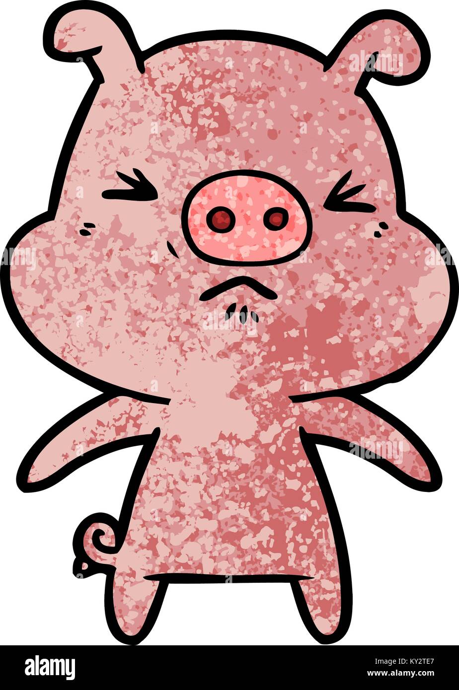 cartoon angry pig Stock Vector Image & Art - Alamy