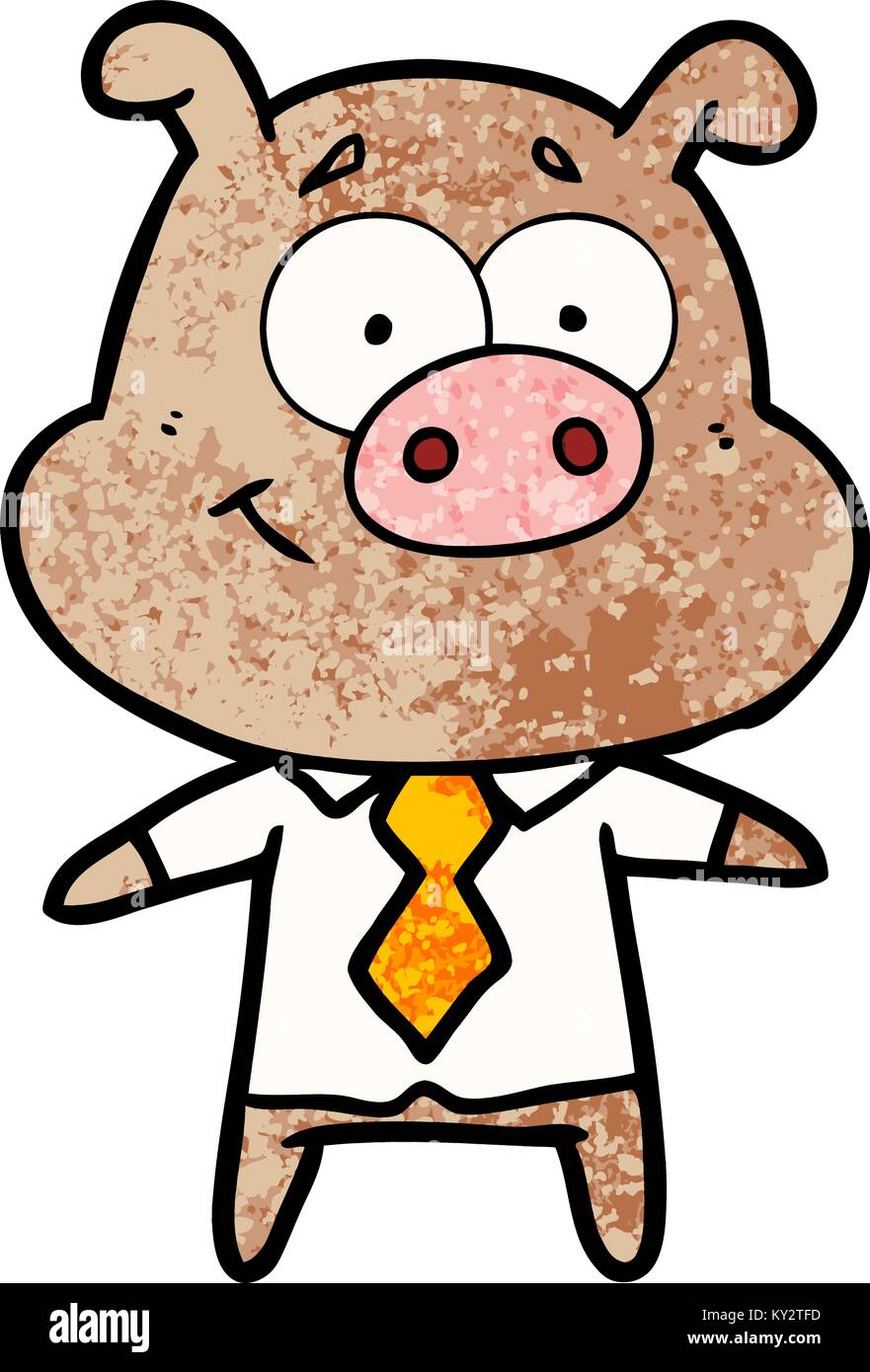 happy cartoon pig boss Stock Vector Image & Art - Alamy