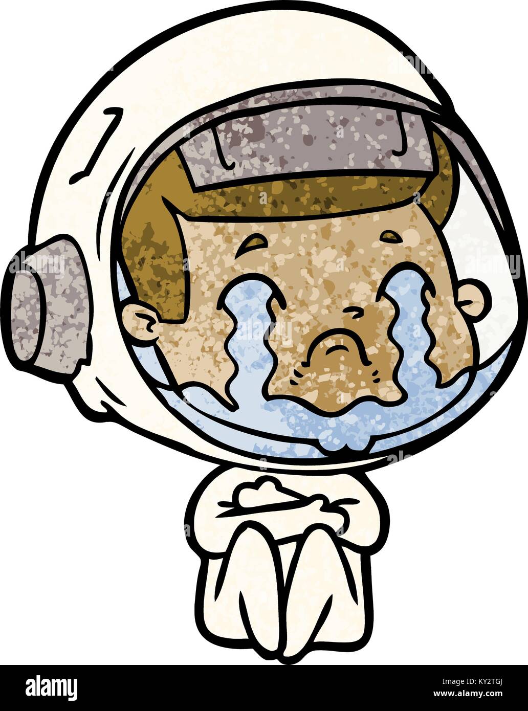 cartoon crying astronaut Stock Vector Image & Art - Alamy