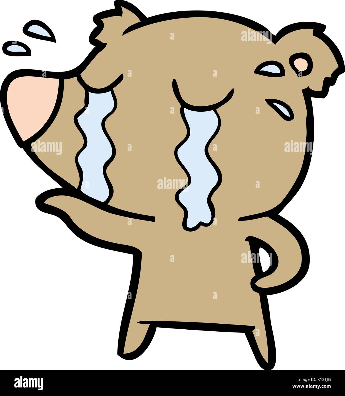 crying bear cartoon character Stock Vector Image & Art - Alamy