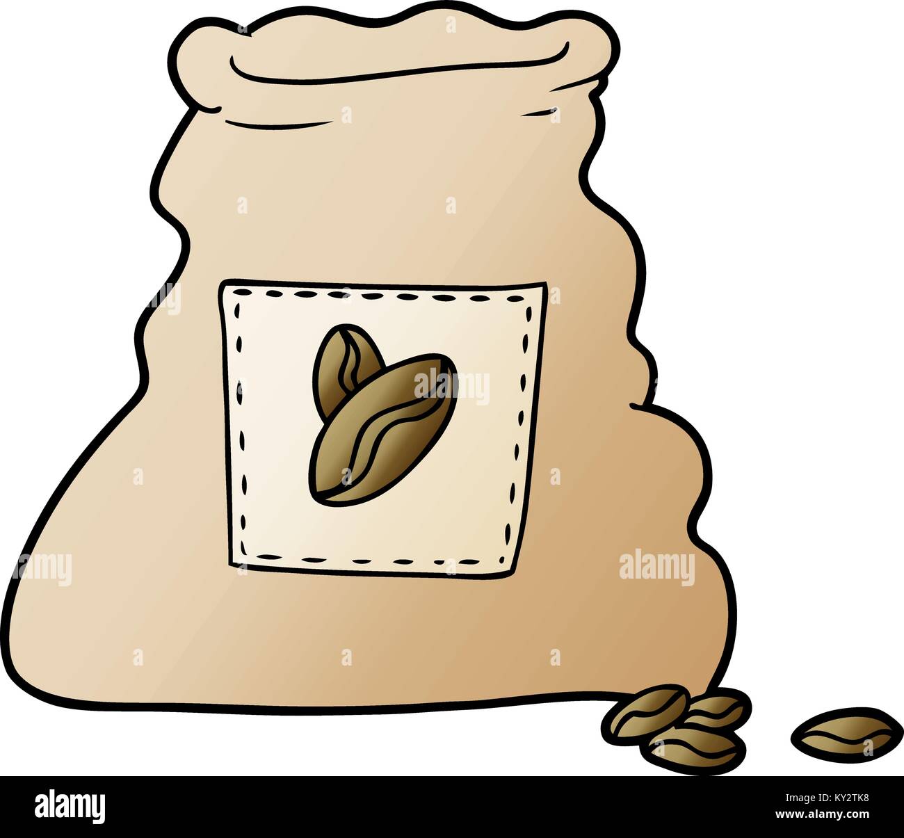 cartoon sack of coffee beans Stock Vector Image & Art - Alamy