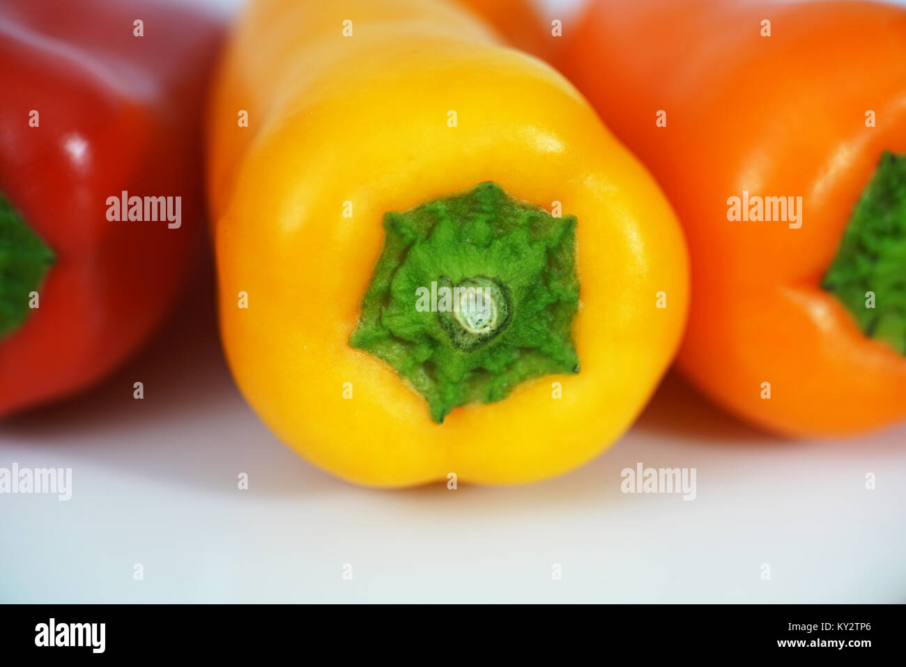 Small peppers in different colors and shapes Stock Photo - Alamy