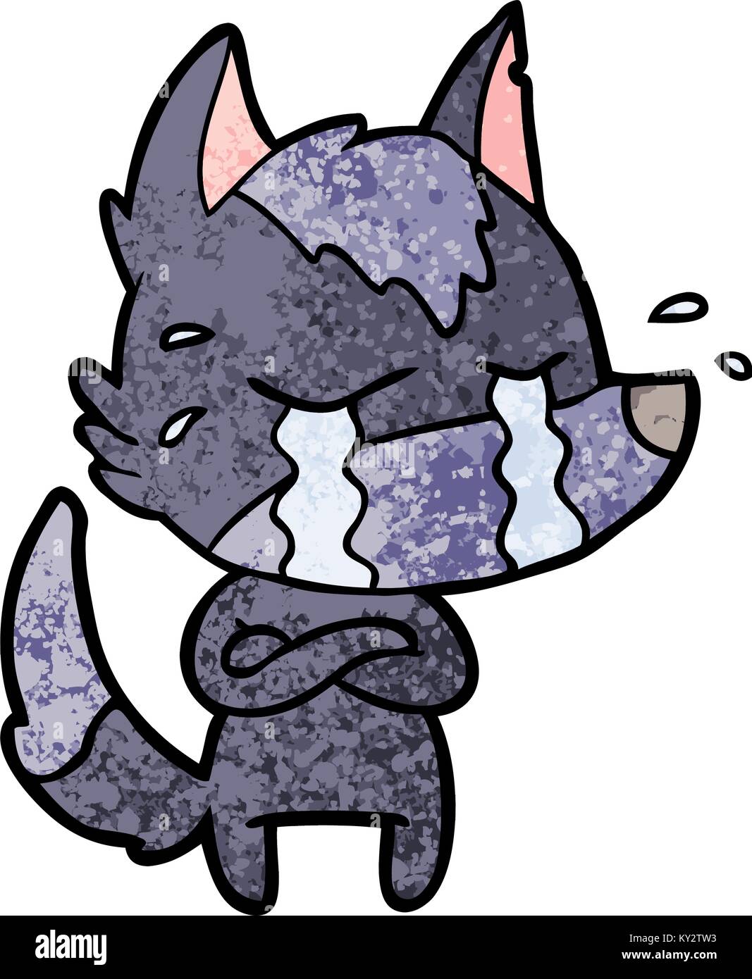 cartoon crying wolf Stock Vector Image & Art - Alamy