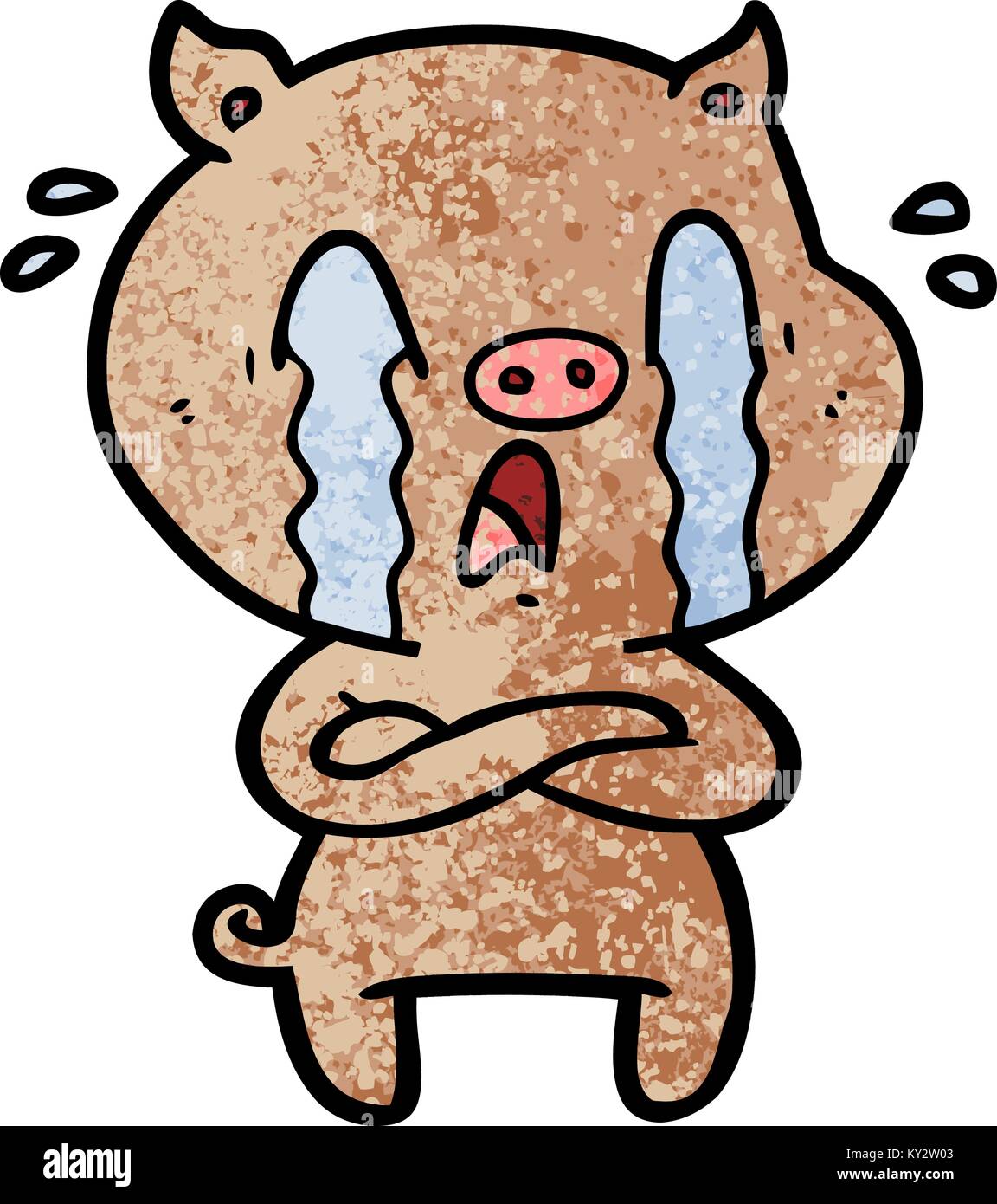 crying pig cartoon Stock Vector Image & Art - Alamy