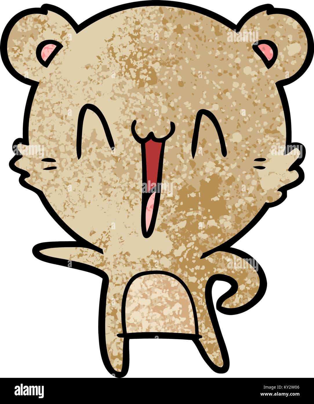 happy bear cartoon Stock Vector Image & Art - Alamy