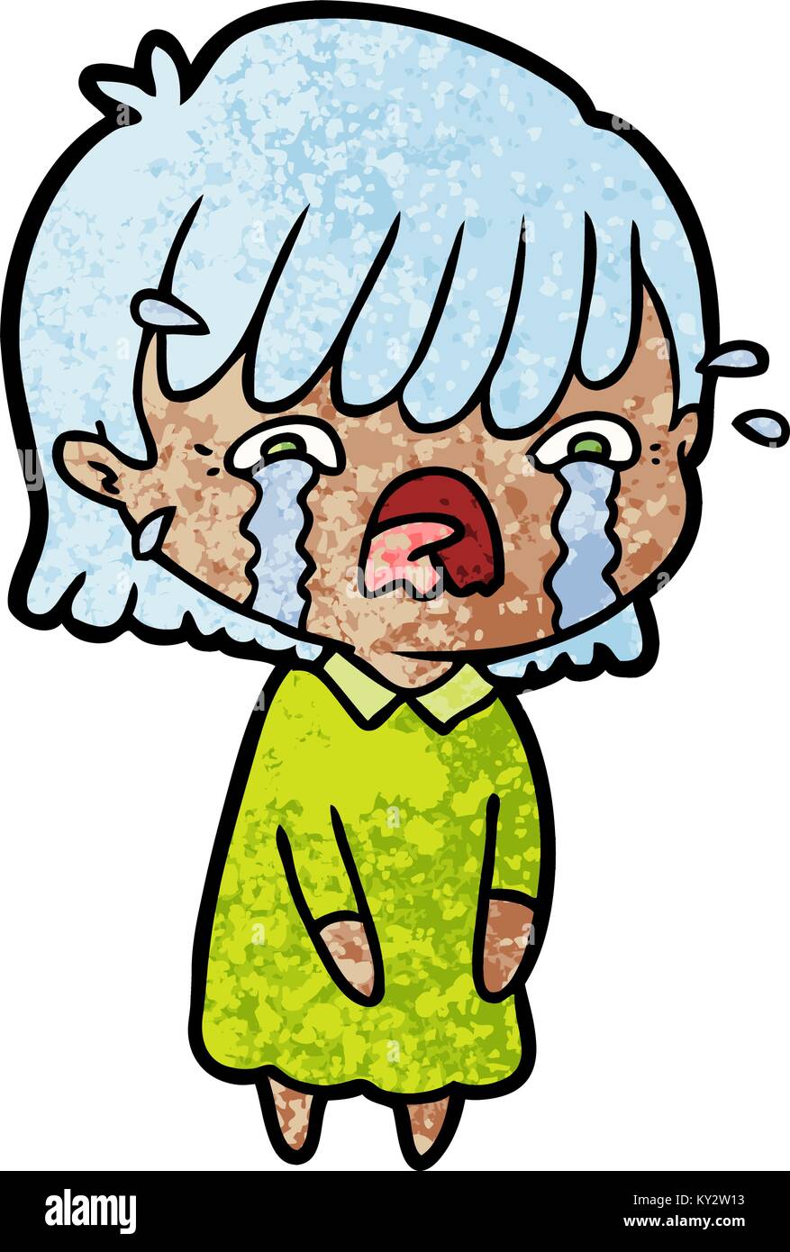 cartoon girl crying Stock Vector Image & Art - Alamy
