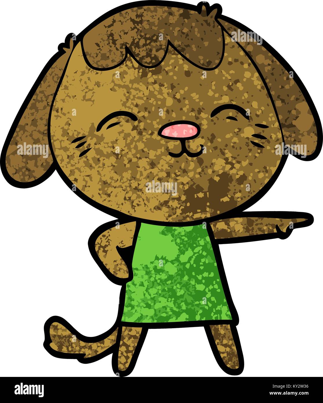 happy cartoon dog Stock Vector Image & Art - Alamy