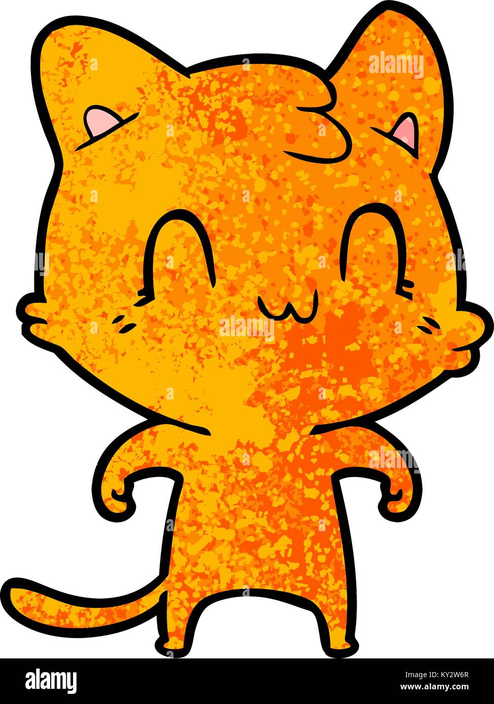cartoon happy cat Stock Vector Image & Art - Alamy