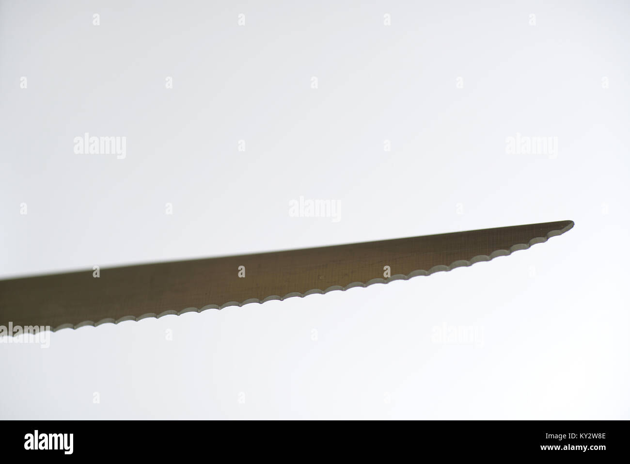 Detail of a fork fork photographed in front of white background in the ...