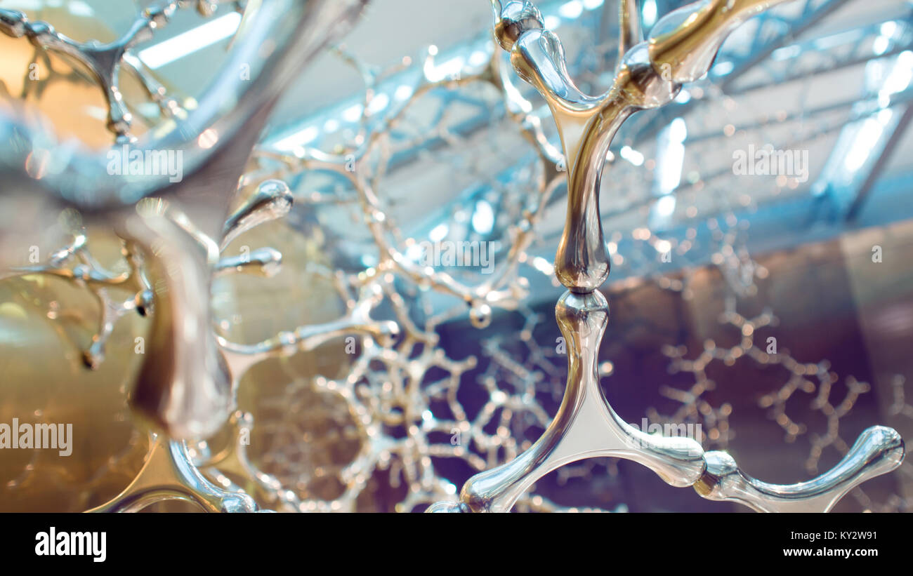 Abstract scientific background molecules on light background, Science ...