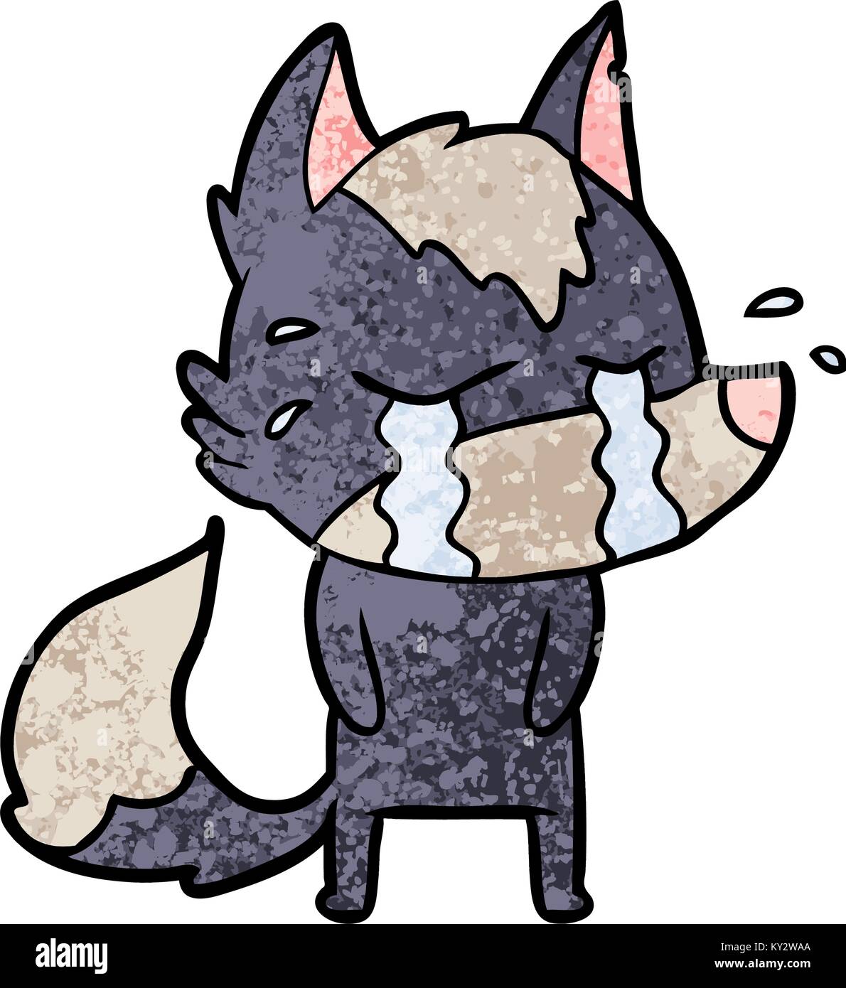 cartoon crying wolf Stock Vector Image & Art - Alamy