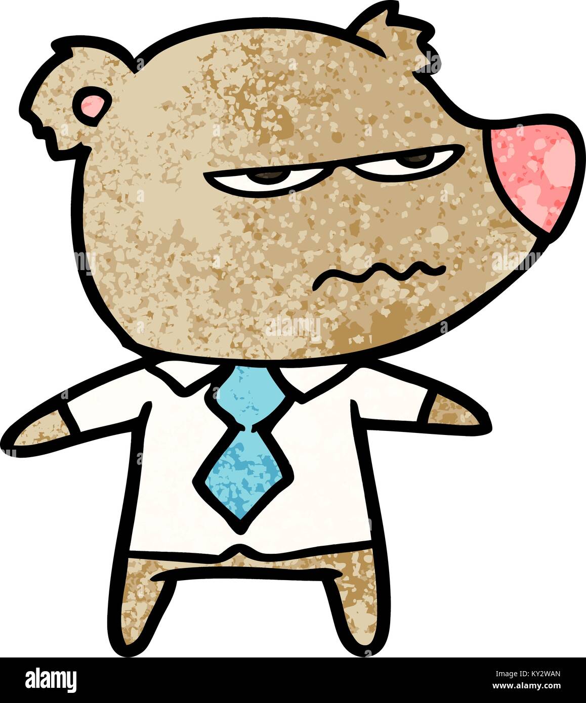 cartoon angry boss bear Stock Vector Image & Art - Alamy