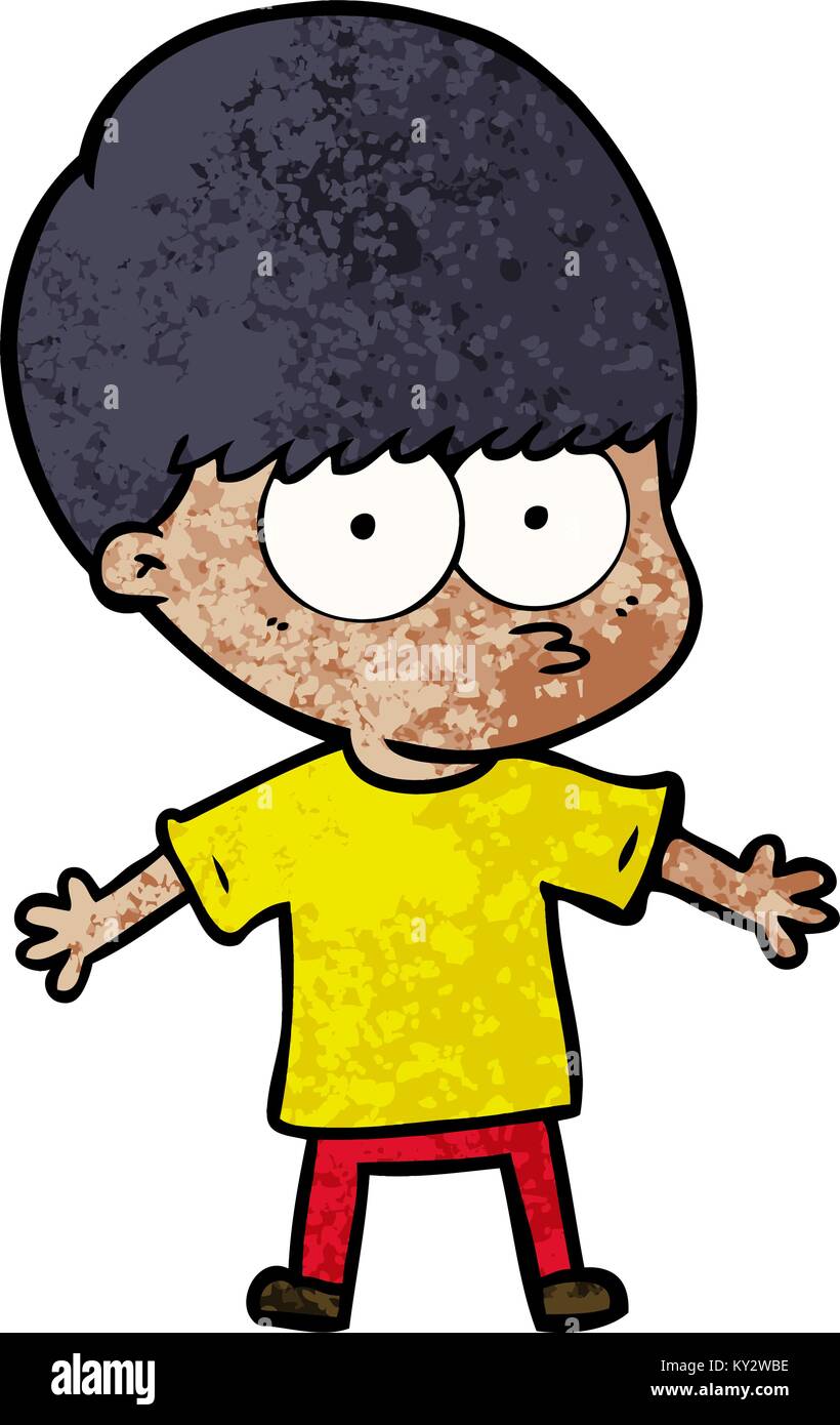 nervous cartoon boy Stock Vector Image & Art - Alamy