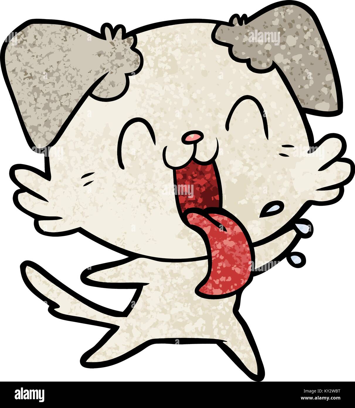 cartoon panting dog Stock Vector Image & Art - Alamy