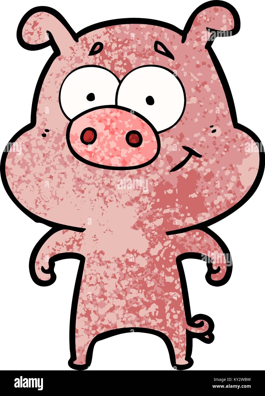 happy cartoon pig Stock Vector Image & Art - Alamy