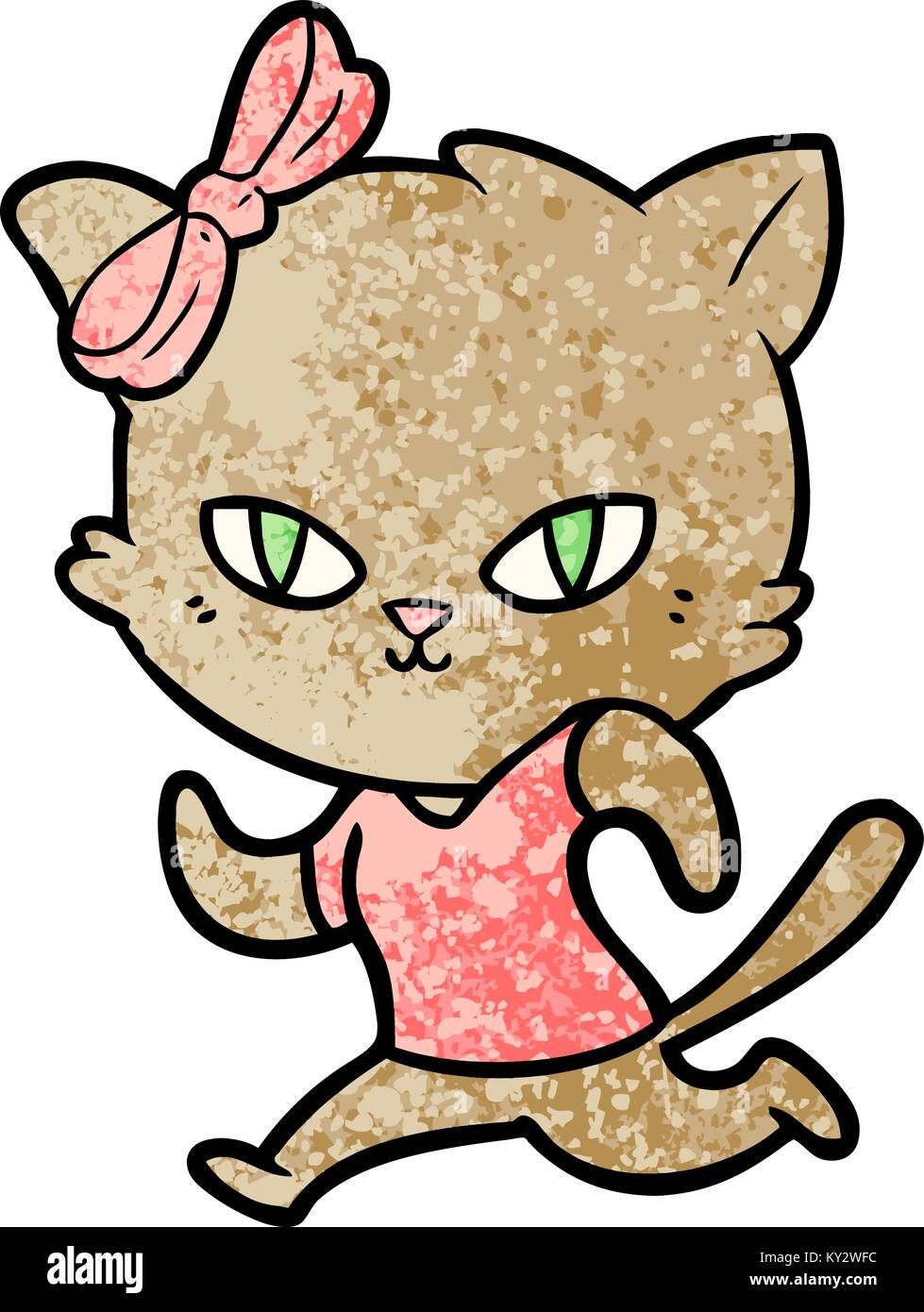 cute cartoon cat jogging Stock Vector Image & Art - Alamy