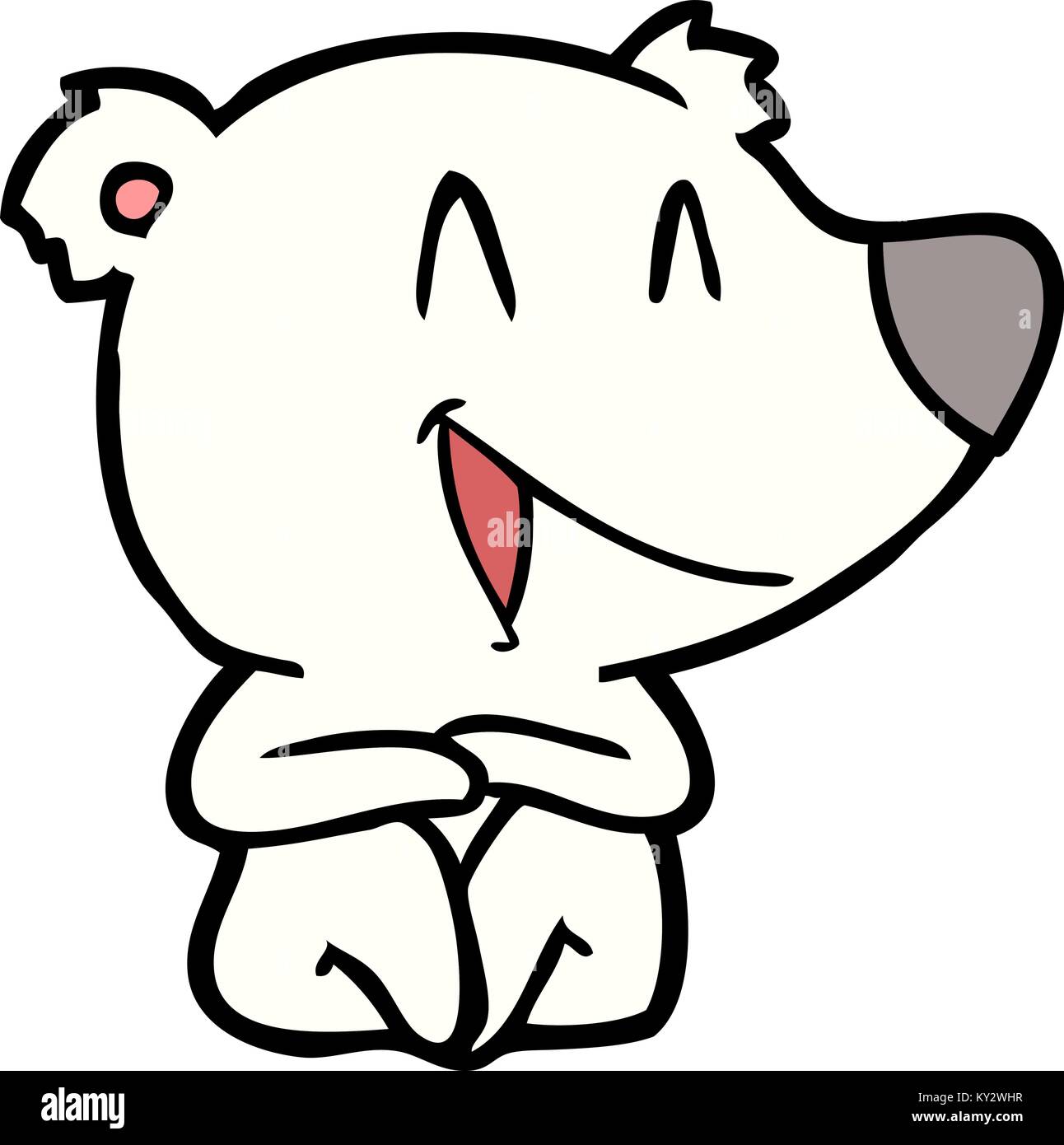 happy polar bear cartoon Stock Vector Image & Art - Alamy